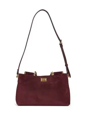 Dolce & Gabbana Burgundy Vittoria Medium Handbag With Shoulder Strap