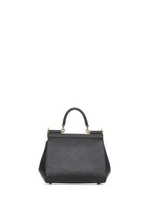 Dolce & Gabbana Black Medium Sicily Handbag