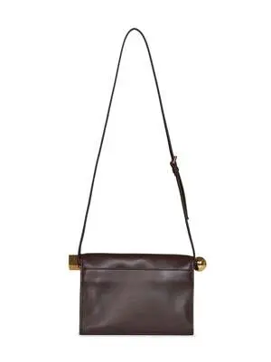 Jacquemus Midnight Brown Rond Carré Clutch With Shoulder Strap