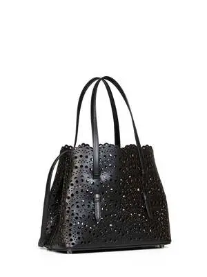 Alaïa Black Mina 25 Medium Tote Bag