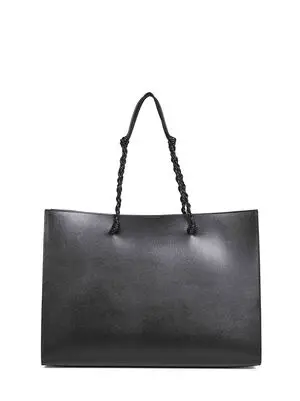 JIL SANDER Black Tangle Tote Bag