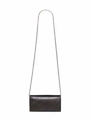 Fendi Black Continental With Chain Tube Wallet On Chain