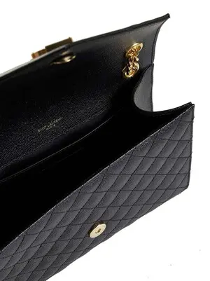 Saint Laurent Envelope Quilted Leather Medium Bag