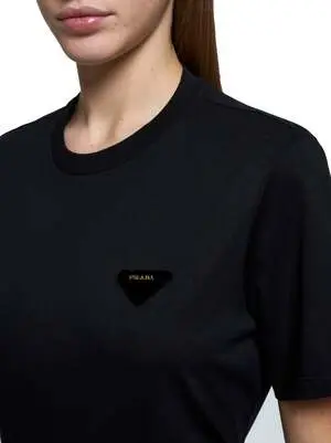 Prada Abbigliamento Logo Cotton T-shirt - Multicolor