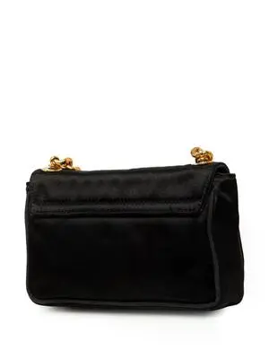 Dolce & Gabbana 2000-2015 Crystal Embellished Satin Miss Stone Chain Crossbody Bag