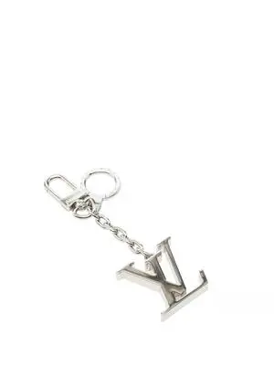 LOUIS VUITTON 2009 Stainless Steel Initials Holder And Bag Charm Key Chain