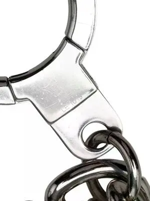 LOUIS VUITTON 2009 Stainless Steel Initials Holder And Bag Charm Key Chain