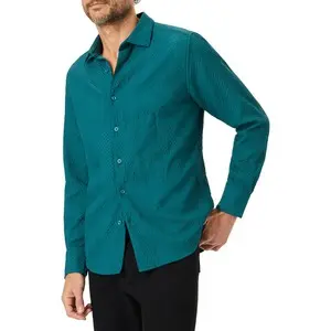 Robert Graham Devonshire Textured Long Sleeve Button-up Shirt - Emerald