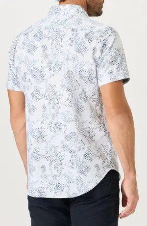 Robert Graham Digsby Print Stretch Cotton Short Sleeve Shirt