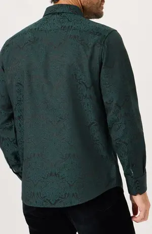Robert Graham Wilsden Damask Long Sleeve Button Up Shirt