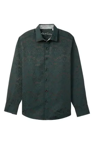 Robert Graham Wilsden Damask Long Sleeve Button Up Shirt