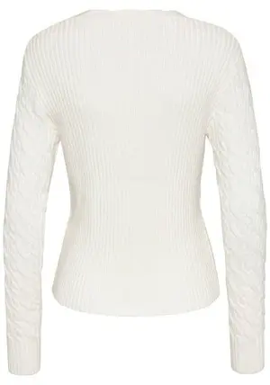 LASCANA Cable Knit V-neck Sweater