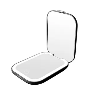 IMPRESSIONS VANITY Linea Led Compact Mirrorusb-c Rechargeable, 10x Magnification
