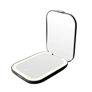 IMPRESSIONS VANITY Linea Led Compact Mirrorusb-c Rechargeable, 10x Magnification