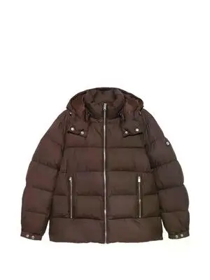 BOSS Quilted Hooded Jacket - Brown