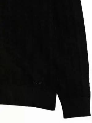 BOSS Chevron-knit Crew-neck Sweater
