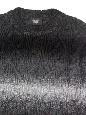 HTC LOS ANGELES Cable-knit Distressed Sweater