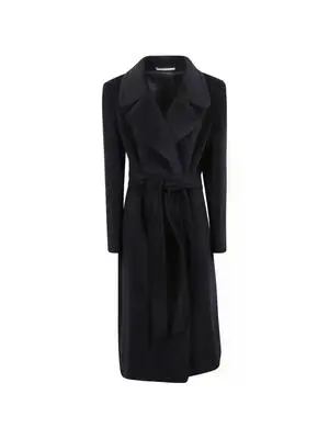 Tagliatore Belted Notch-lapels Coat - Blue