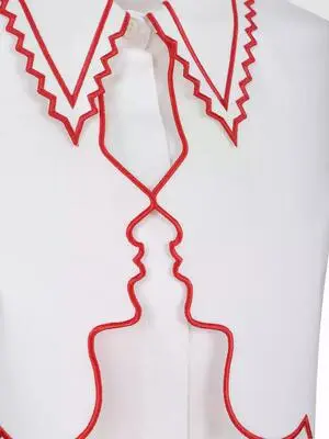 Vivetta Embroidered Long-sleeve Shirt - White
