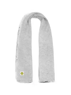 V VON GOAT Medium Sequin-embellished Frayed Scarf - Grey