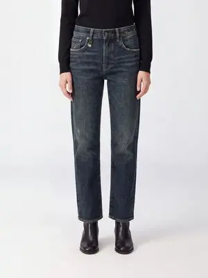 R13 Mid-rise Straight Five-pocket Jeans In Cotton Denim - Blue