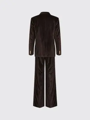Tagliatore Double-breasted Corduroy Velvet Trouser Suit With Classic Lapels
