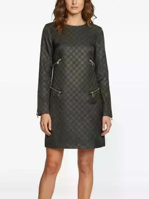 Marc Jacobs Checked Zip-detail Mini Dress
