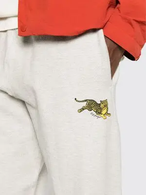 Kenzo Cotton Jogging Trousers With Tiger Paris Logo