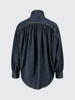 IRO PARIS Coming Cotton Denim Shirt With High Neck And Long Sleeves