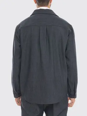BOSS Pure Wool Shirt Jacket With A Classic Collar And Buttoned Flap Pockets