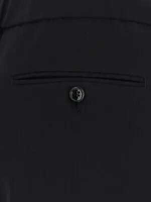 Giorgio Armani Pleated Virgin Wool Chino Trousers