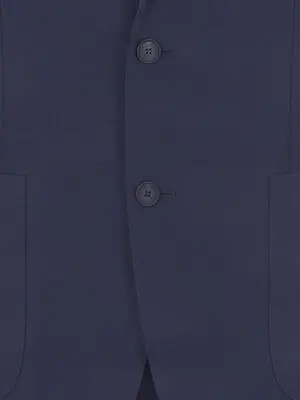 BOSS Single-breasted Stretch Polyester Blazer With Notch Lapels And Patch Pockets