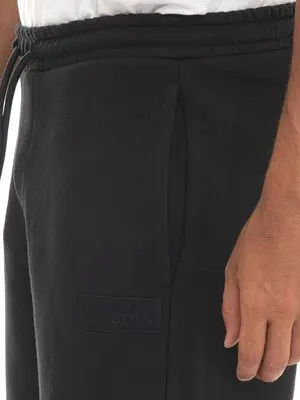 BOSS Slim Fit Jersey Jogging Trousers With Drawstring Waist - Black