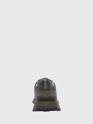 Brunello Cucinelli Low-top Suede And Nylon Trainers With Monili