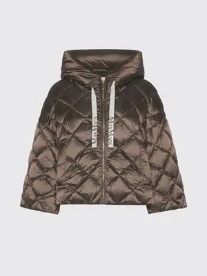 Max Mara Quilted Nylon Puffer Jacket With Hood And Dropped Shoulders