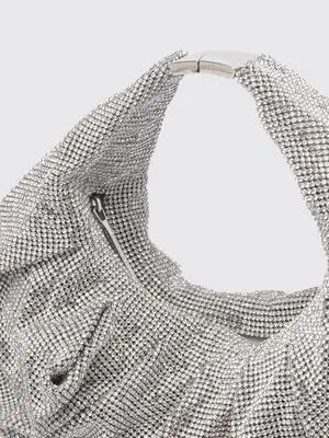 Benedetta Bruzziches Yennefer Draped Satin Handbag With Rhinestones