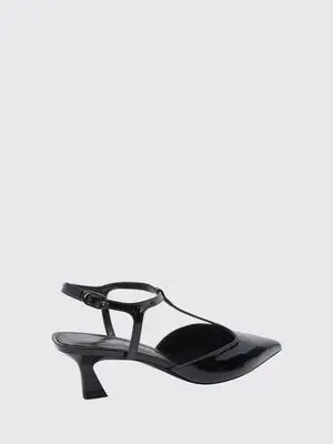 STUART WEITZMAN Vinnie T-strap Patent Leather Pumps With Ankle Strap