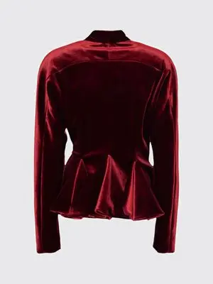 Alberta Ferretti Cropped Velvet Robe Jacket With Tie-waist Closure