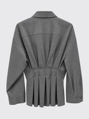 PAROSH Pleated Wool-blend Shirt P.a.r.o.s.h. With French Collar