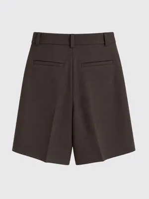 PAROSH P.a.r.o.s.h. Knee-length Pleated Tailored Crêpe Shorts - Dark