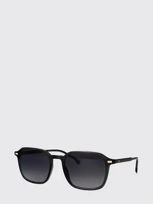 Hugo Rectangular Frame Acetate Aviator Sunglasses - Grey