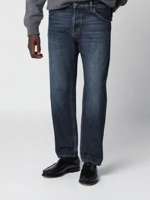 PT TORINO Mid-rise Straight Fit Cotton Denim Jeans - Navy