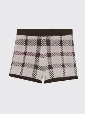 TWINSET Check Pattern Wool And Silk Blend Knit Culottes