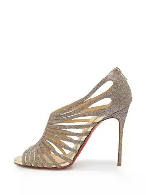 CHRISTIAN LOUBOUTIN Multibrida Glitter Pumps - Silver