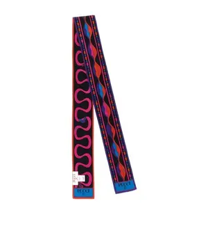 Emilio Pucci Wavy Print Silk Scarf - Multicolor