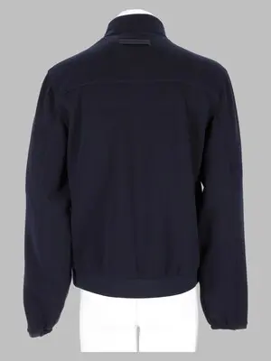 Zegna Felpa In Lana Misto Cotone E Seta Con Zip