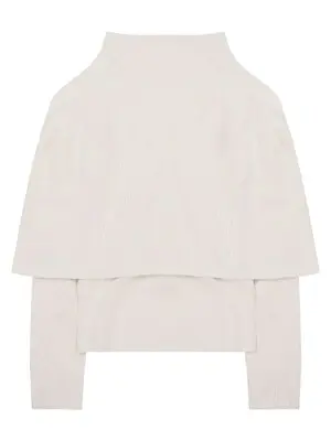 ALYSI Maglia In Lana Merino Con Collo A Cappa