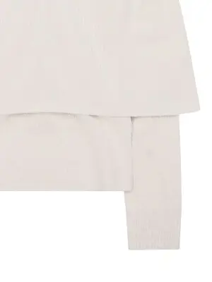 ALYSI Maglia In Lana Merino Con Collo A Cappa