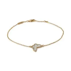 Van Cleef & Arpels Yellow Gold Mother Of Pearl Sweet Butterflies Bracelet - Yellow_gold