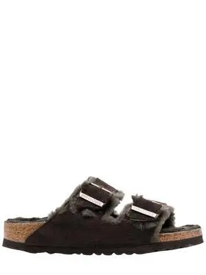 BIRKENSTOCK Leather Footbed Sandals With Adjustable Straps - Brown